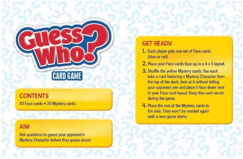 Guess Who? Card Game - BoardGamer.ie | Board Games Ireland
