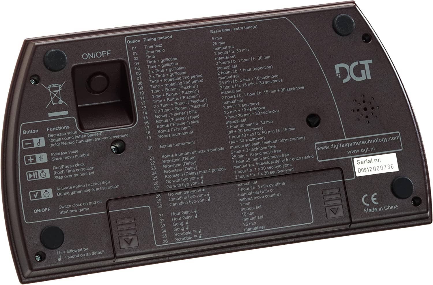 DGT 2010 Offical FIDE Digital Chess Clock - BoardGamer.ie | Board Games Ireland